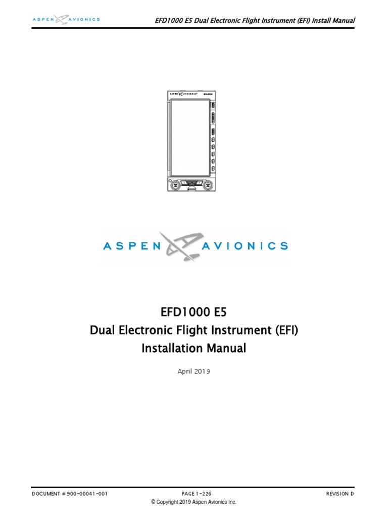Aspen 1000 PFD PDF | PDF | Visual Flight Rules | Spaceflight Technologies