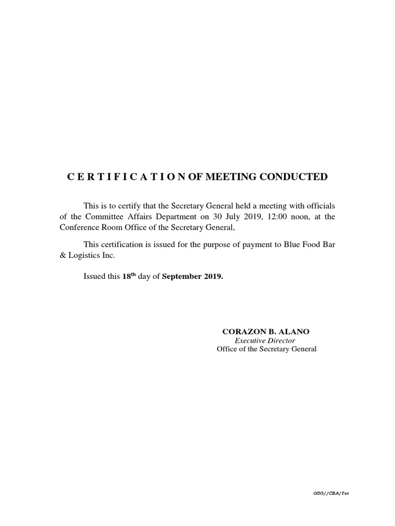 CBA Certificate of Clearance From Accountability June July 2019 | Download Free PDF | Secretary ...