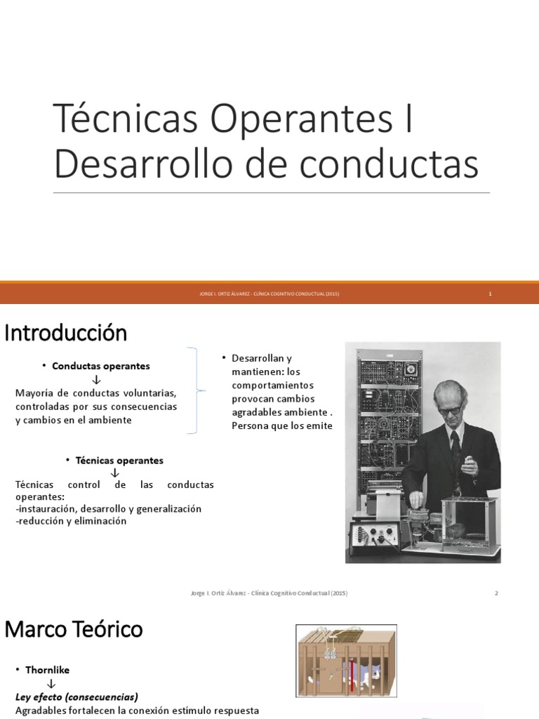 Técnicas de Conducta Operante | PDF | Reforzamiento | Comportamiento