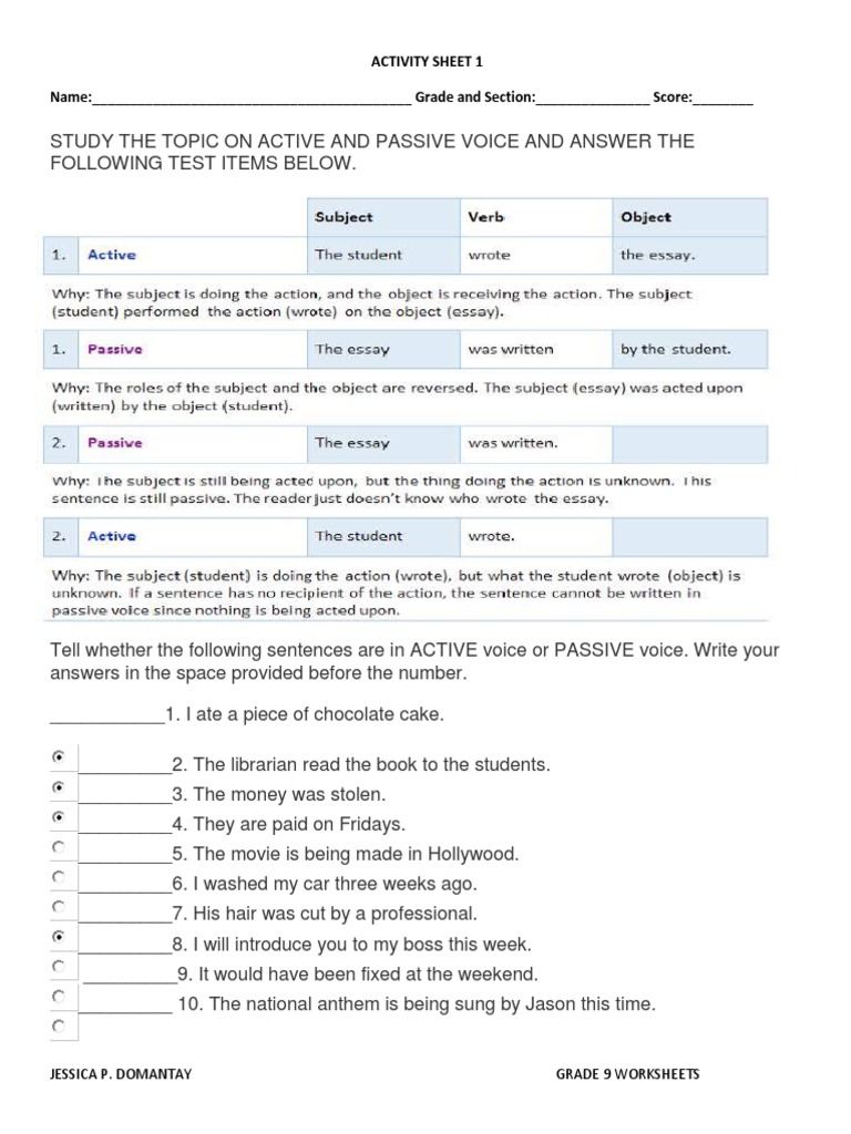Activity Sheets Grade 9 | PDF | Grammar | Semiotics