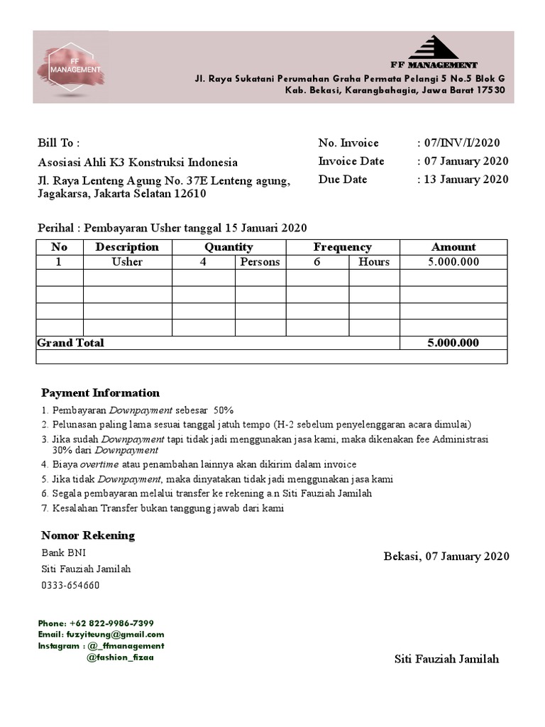 Invoice FF Management | PDF