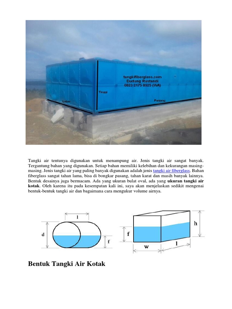 Cara Menghitung Volume Tangki | PDF