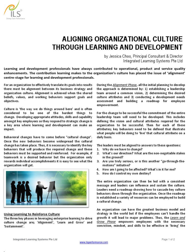 Aligning Culture Through Learning Strategies | PDF | Organizational ...