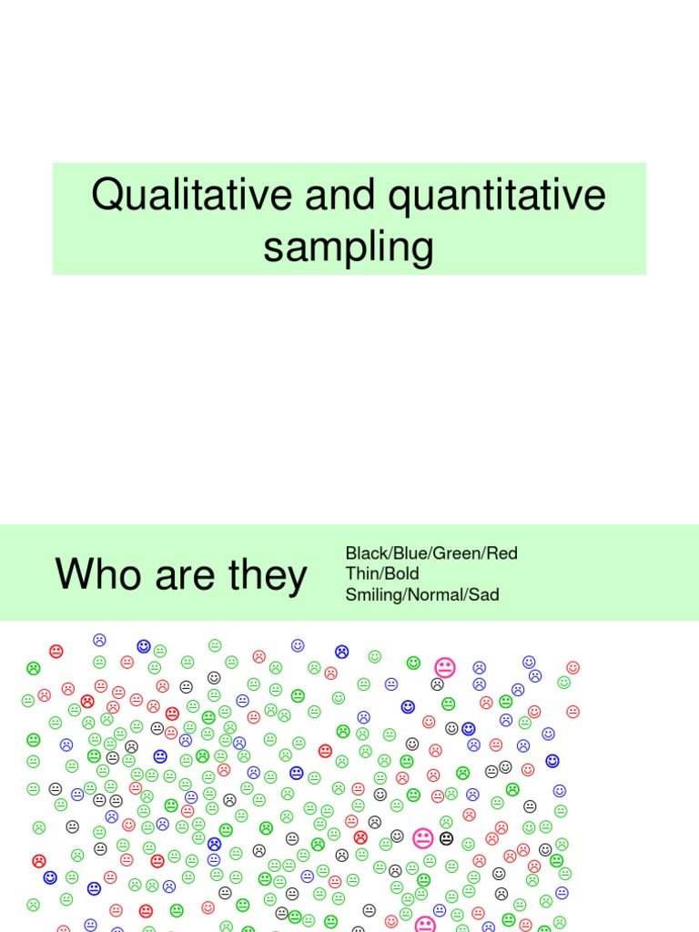 Qualitative and Quantitative Sampling | PDF | Sampling (Statistics ...