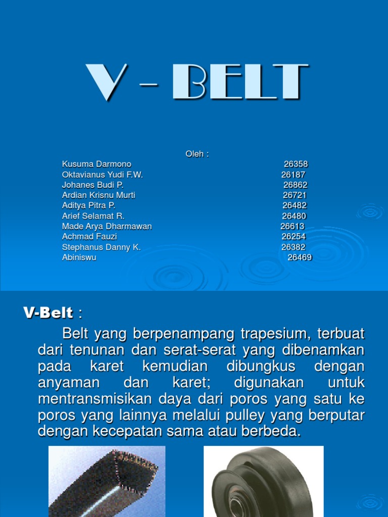 V Belt | PDF | Sains & Matematika | Komputer