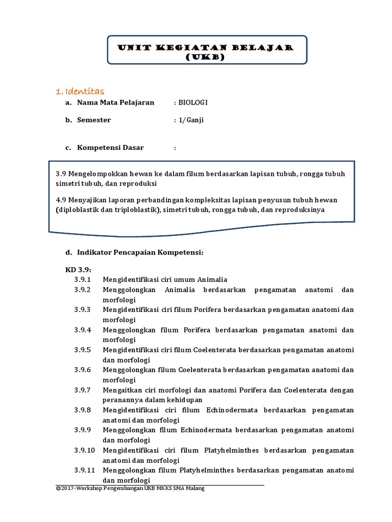 UKB BIO 2-KD 3.9 ANIMALIA (B) | PDF