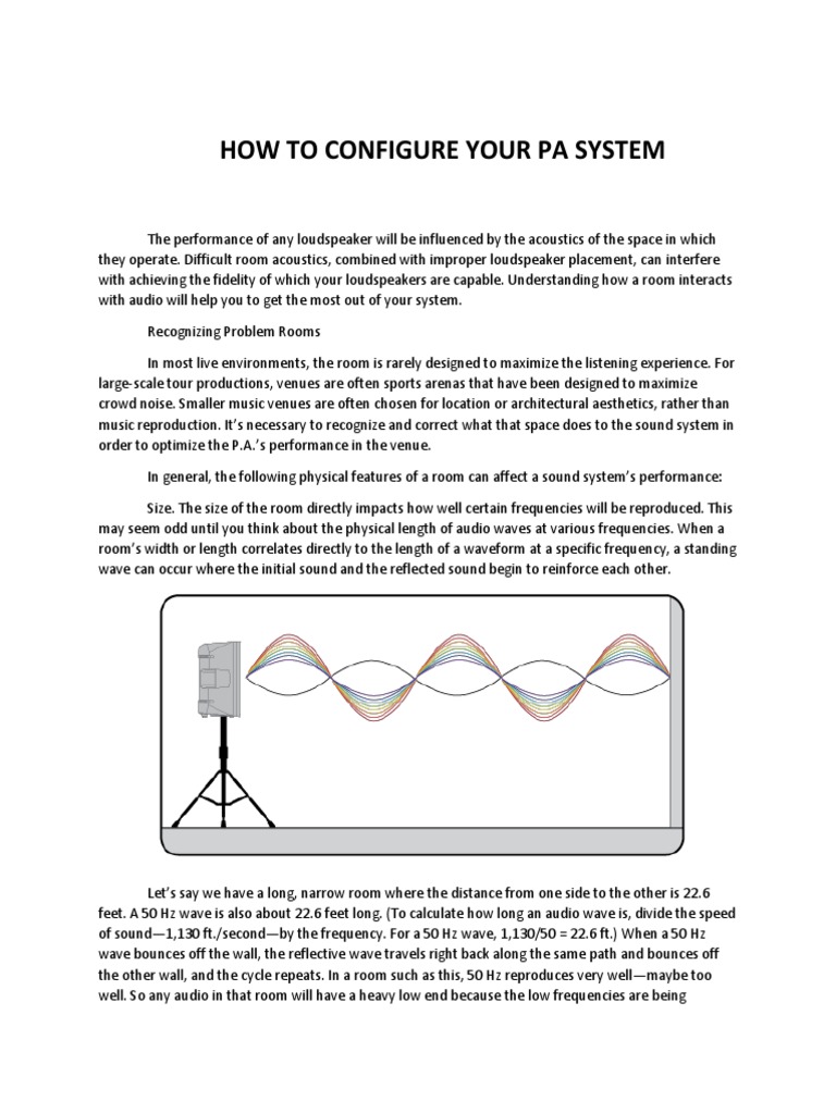 How To Configure Your Pa System | PDF | Loudspeaker | Sound