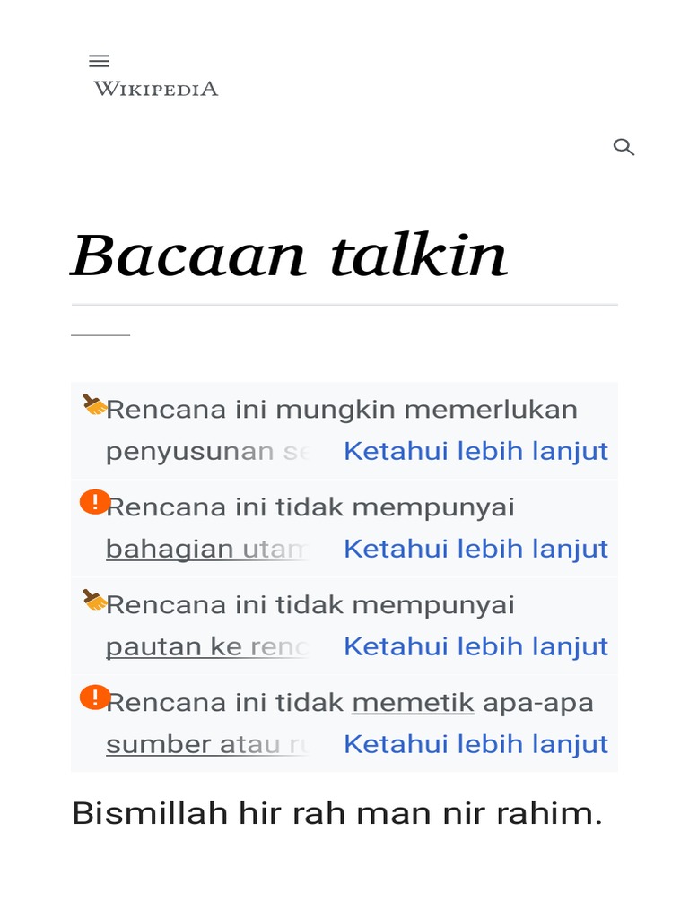 Bacaan Talkin PDF | PDF | Agama & Spiritualitas