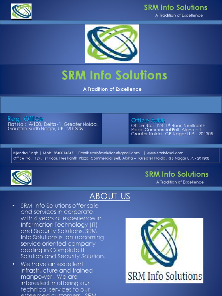 SRM Company Profile (Autosaved) PDF | PDF | Cisco Certifications | Juniper Networks