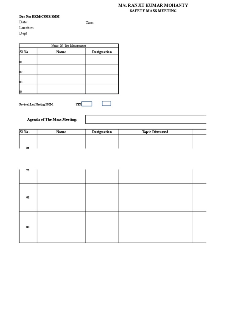 Safety Mass Meeting | PDF