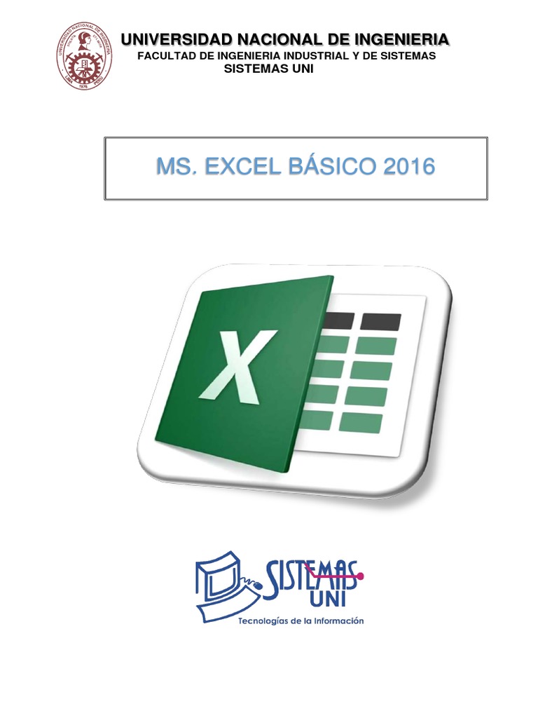 1.-Excel Basico 2016 | PDF | Hoja de cálculo | Microsoft Excel
