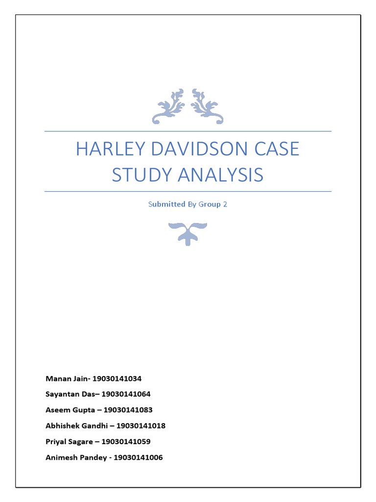 Harley Davidson Case Study Analysis | PDF | Harley Davidson | Procurement