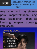 Anti-VAWC Act Tagalog | PDF