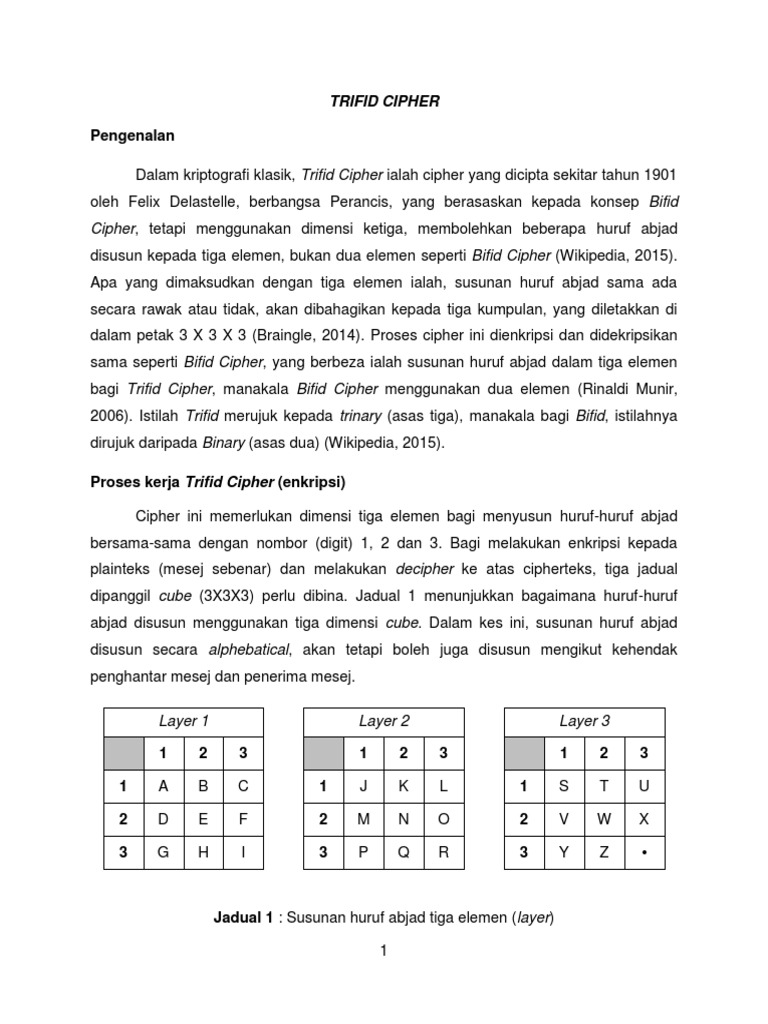 Tugasan 2 Trifid Cipher | PDF