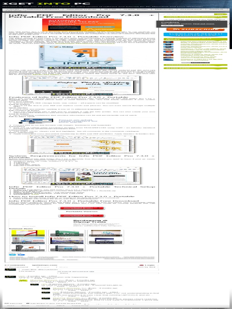 Infix PDF Editor Pro 7.3.0 + Portable | PDF | Zip (File Format) | Microsoft Windows