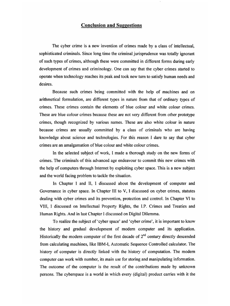 19 - Conclusion and Suggestions | PDF | Cybercrime | Computer Security