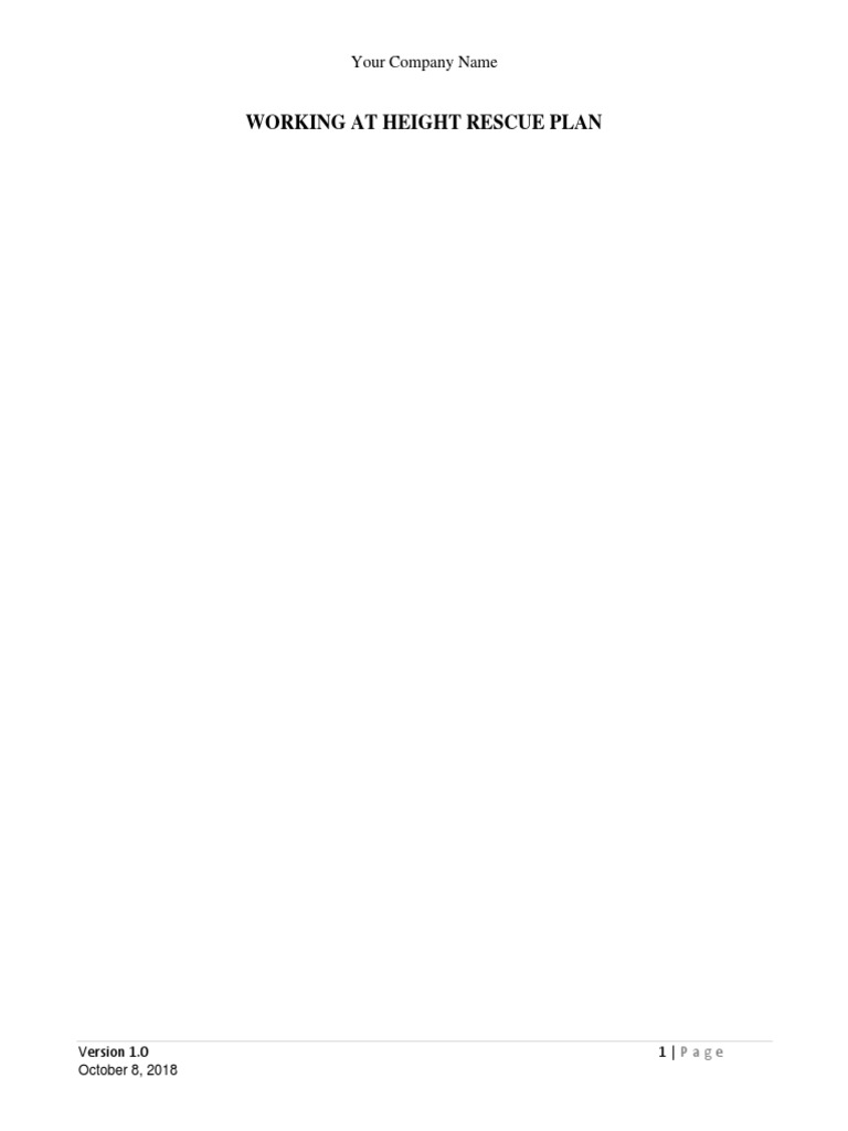 Rescue Plan Working at Height | PDF | Circulatory System | Vein