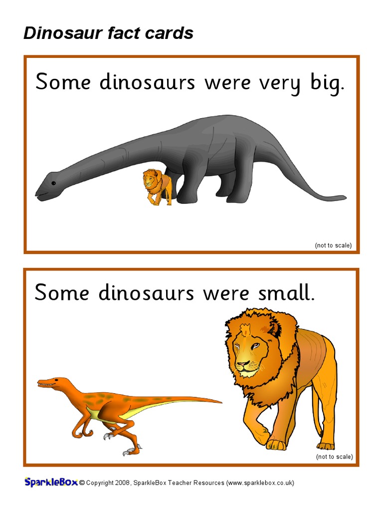 Dinosaur Fact Cards