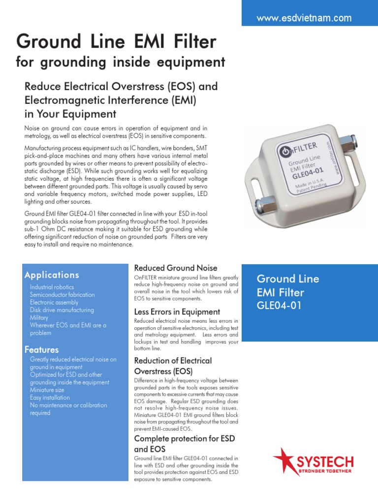 Ground EMI Filters GLE04-1 | PDF | Electromagnetic Interference ...