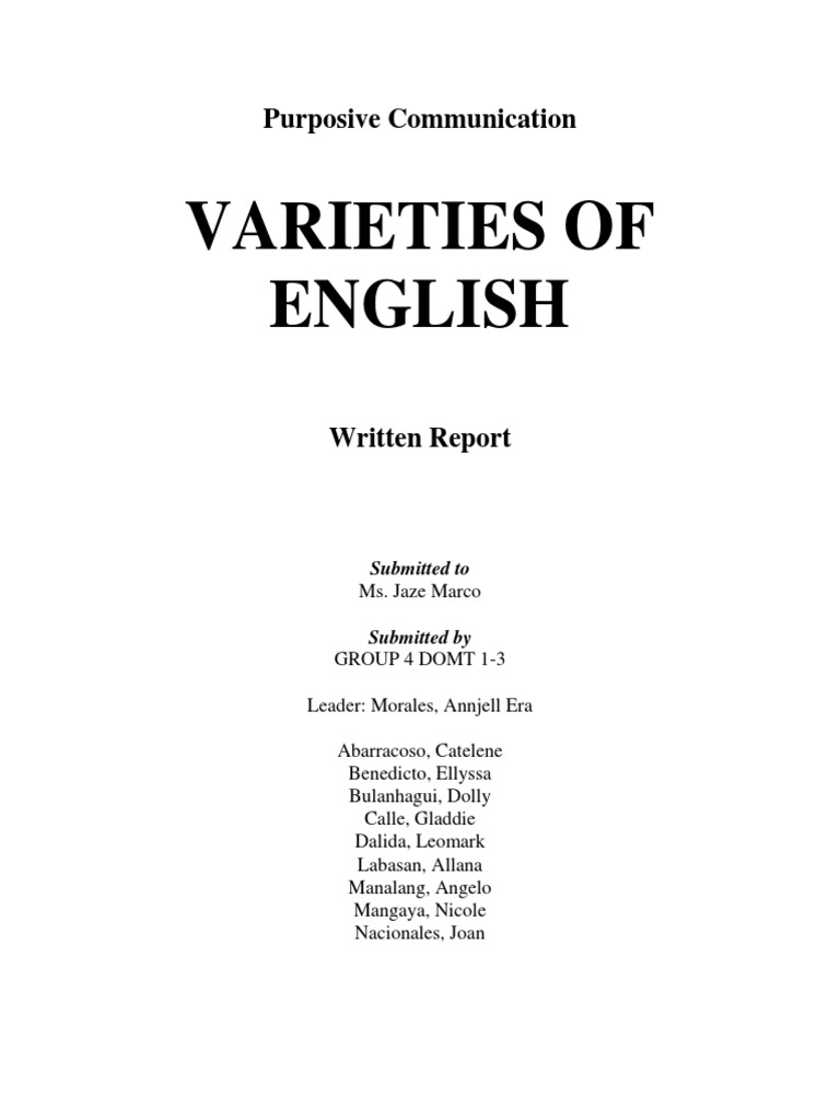 Varieties of English | PDF | English Language | Foreign Language