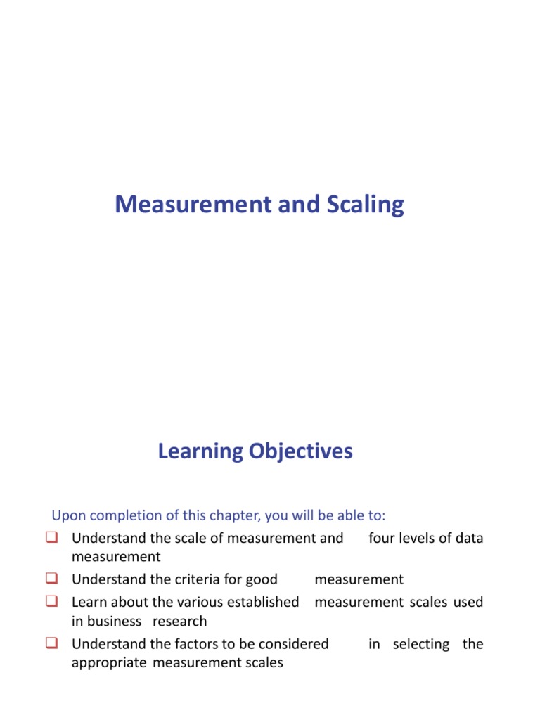 BRM Measurement and Scale 2019 | PDF | Cronbach's Alpha | Validity ...