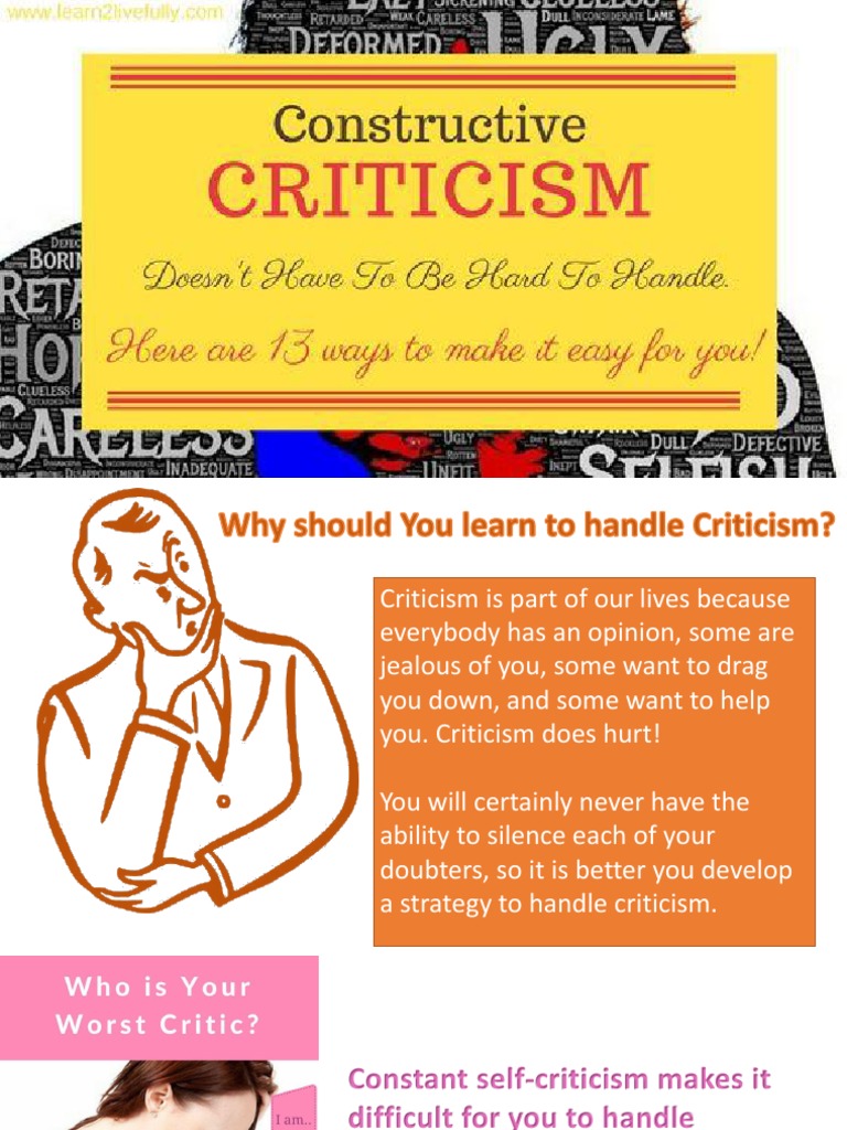 Mastering Constructive Criticism Strategies | PDF | Criticism ...