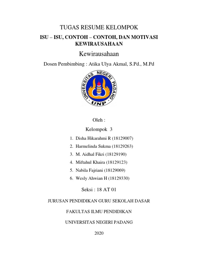 Tugas 1 Kwu (Isu - Isu, Contoh - Contoh, Dan Motivasi Berwirausaha) | PDF