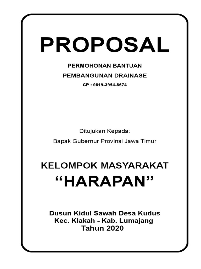 Proposal Drainase | PDF