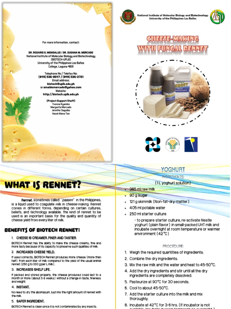 Cheese Brochure PDF | Download Free PDF | Cheese | Milk