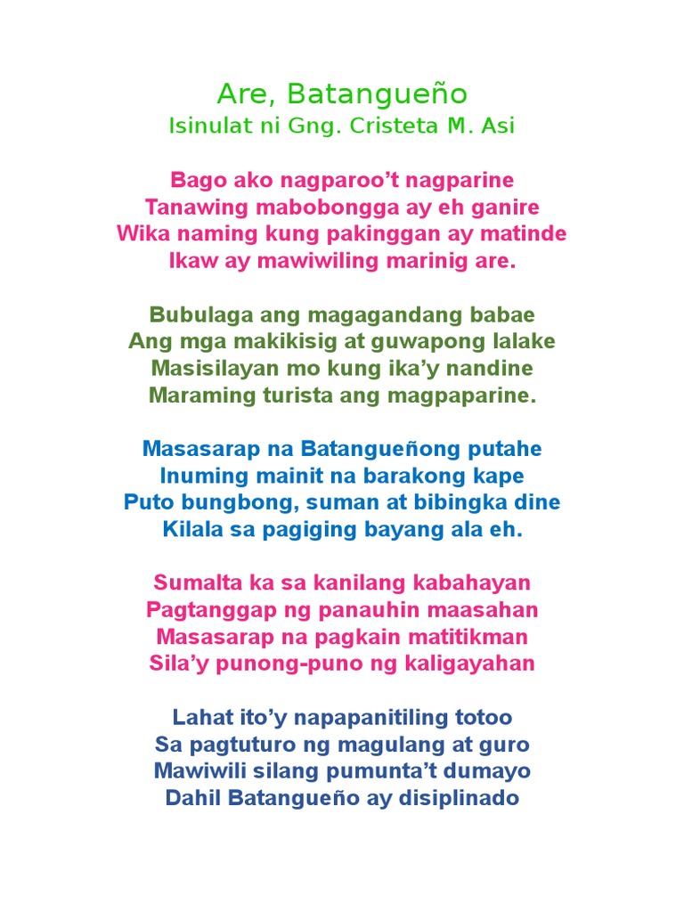 Are Batangueno | PDF