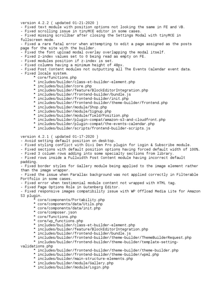 Changelog | PDF | Page Layout | Html Element