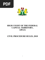 Federal High Court Civil Procedure Rules 2019 .. | PDF