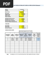Circular Steel Tank Design Calculation | PDF | Pressure | Soft Matter