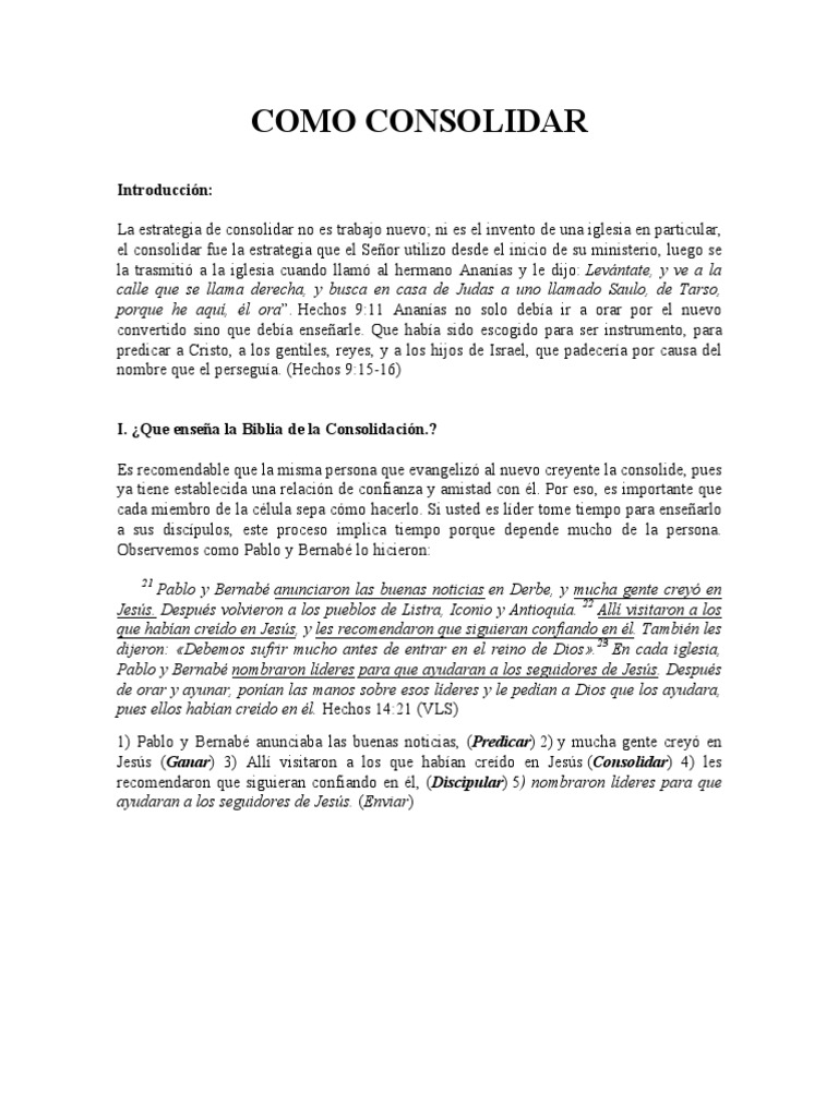 Estrategias para Consolidar Nuevos Creyentes | PDF | Bernabé | Pablo el ...
