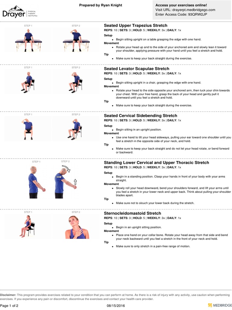 Neck Stretching Exercises Pdf