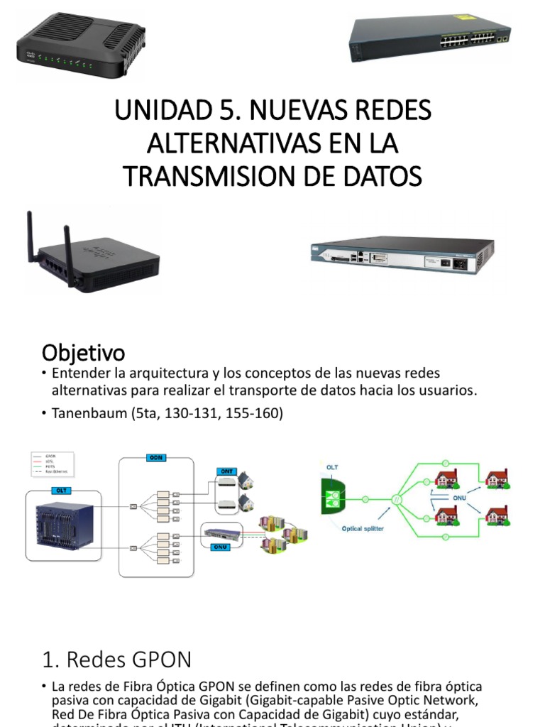 Redes GPON: Tecnología y Arquitectura | PDF | Tecnología de medios | Equipo de telecomunicaciones
