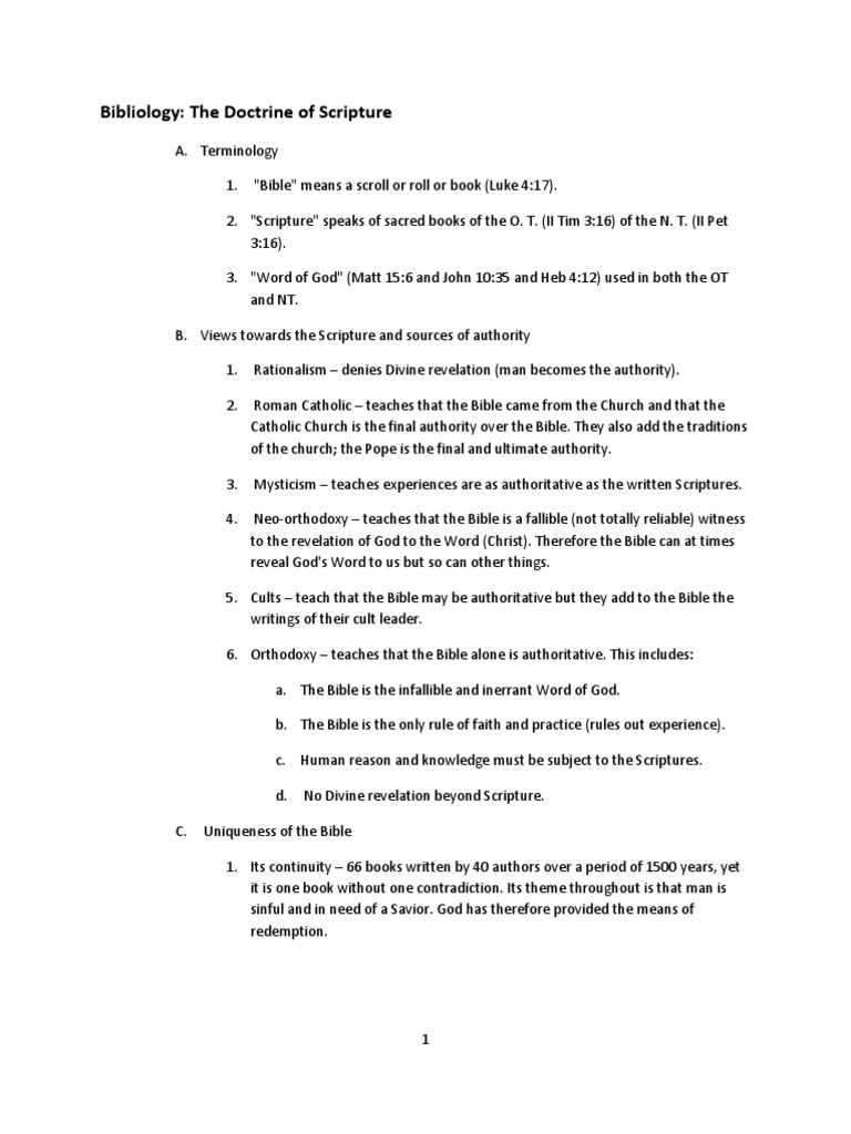 Bibliology | PDF | Covenant Theology | Revelation