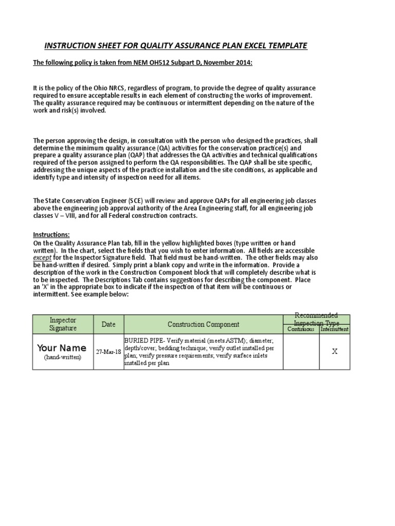 QAP Template 03-2018 | PDF | Quality Assurance | Specification ...