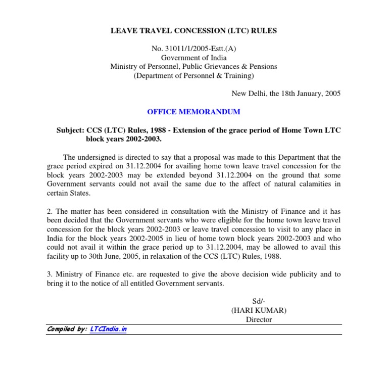 LTC Order Extension PDF | PDF