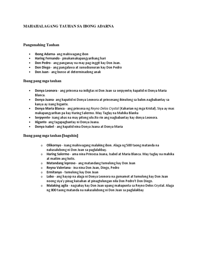 Donya Isabel Sa Ibong Adarna