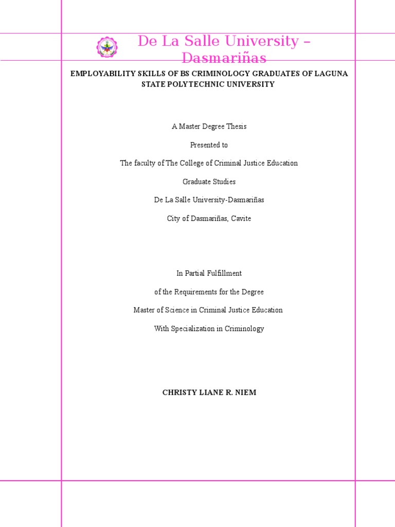 Thesis - IMRAD Title Page | PDF | Thesis | Survey Methodology