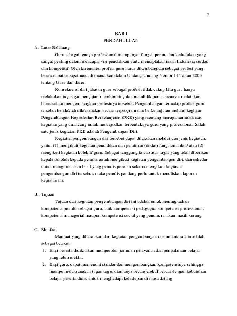 Contoh Laporan PKB | PDF