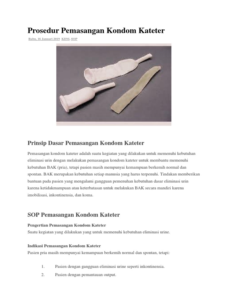 Prosedur Pemasangan Kondom Kateter | PDF