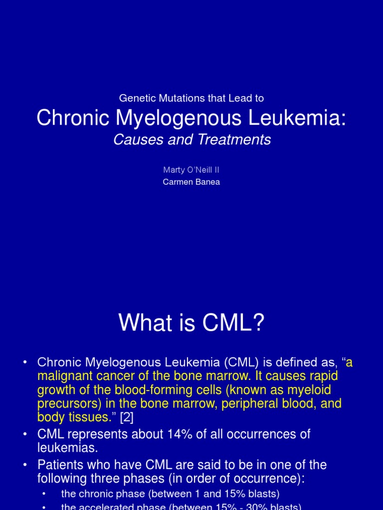 CML | PDF | Cancer | Diseases And Disorders