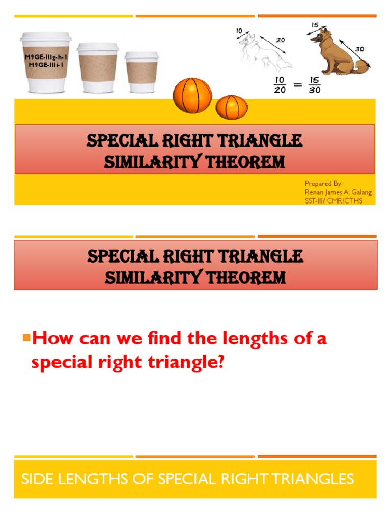 Special Right Triangle Similarity Theorem | PDF | Triangle | Elementary ...