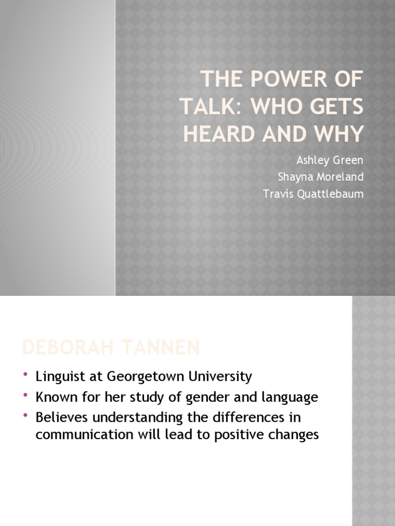 The Power of Talk | PDF | Behavioural Sciences | Communication