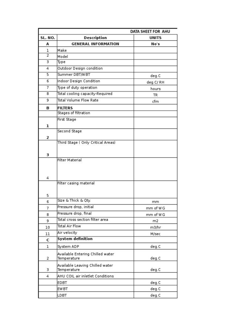 Ahu Data Sheet | PDF | Applied And Interdisciplinary Physics | Building ...