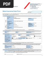 Motor - Claim Form PDF | PDF | Driver's License | Insurance
