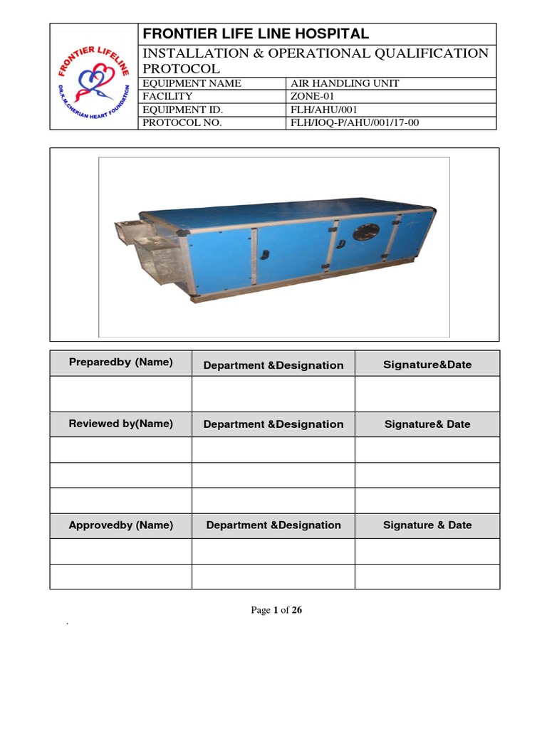 Installation & Operation Protocal | PDF | Verification And Validation ...
