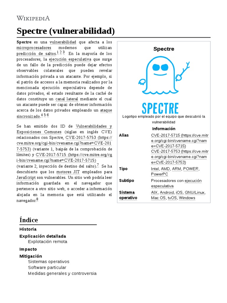 Spectre (Vulnerabilidad) | PDF | Informática | Ingeniería Informática